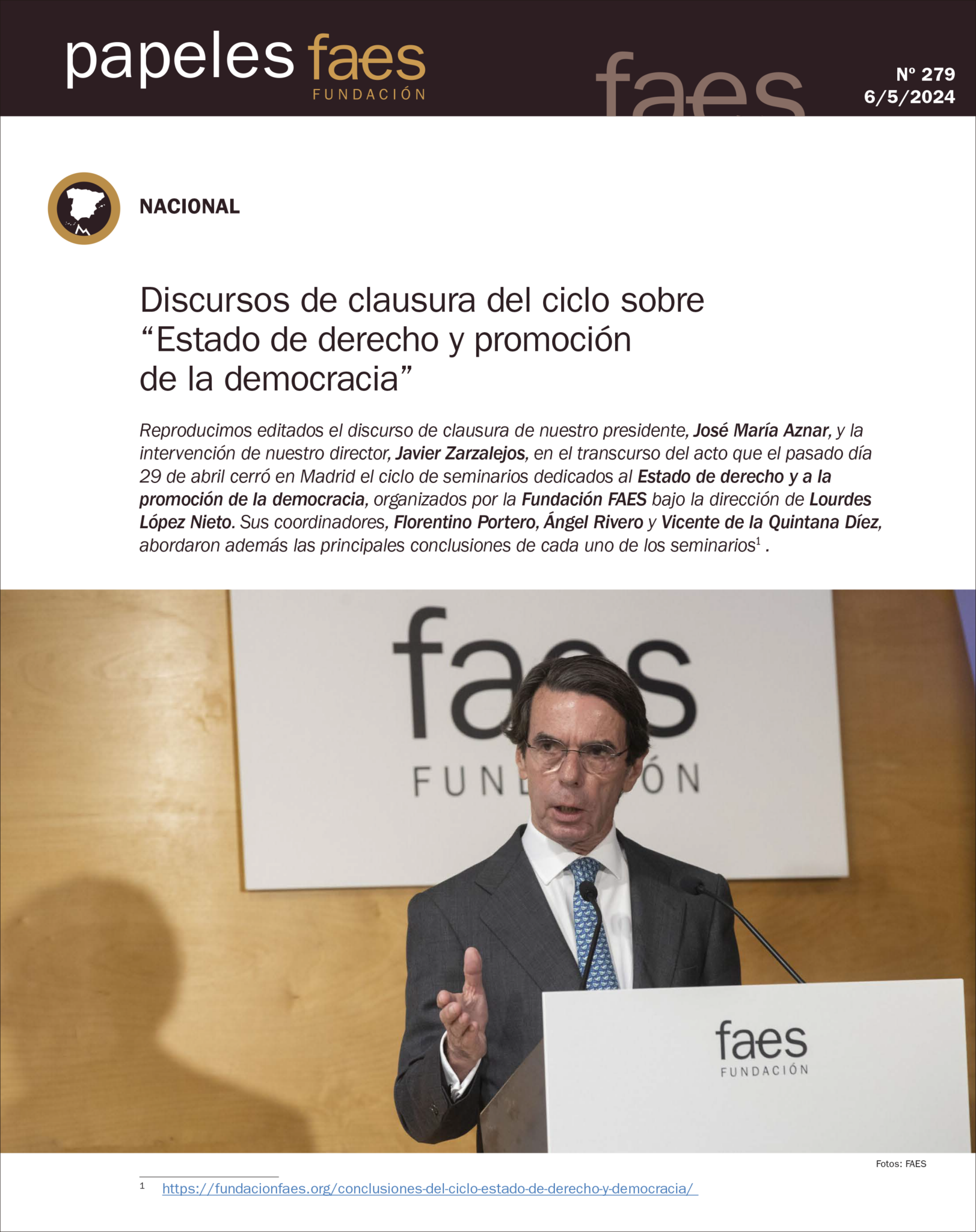 Discursos de clausura del ciclo sobre “Estado de derecho y promoción de ...